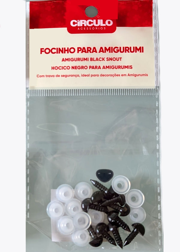 Circulo - Safety Nose for Amigurumi Black 7mm - Yarn Loop