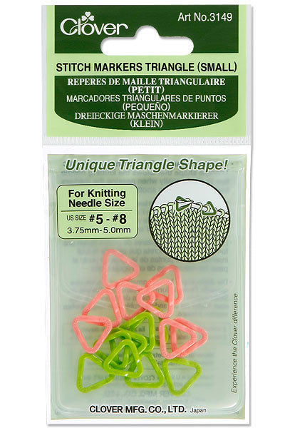Clover - Small Triangle Stitch Marker Pack - Yarn Loop