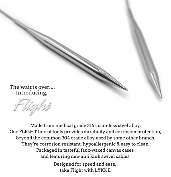 LYKKE - Flight 5" Interchangeable Needle Set (US 3-10.5) - 3 Colors ...